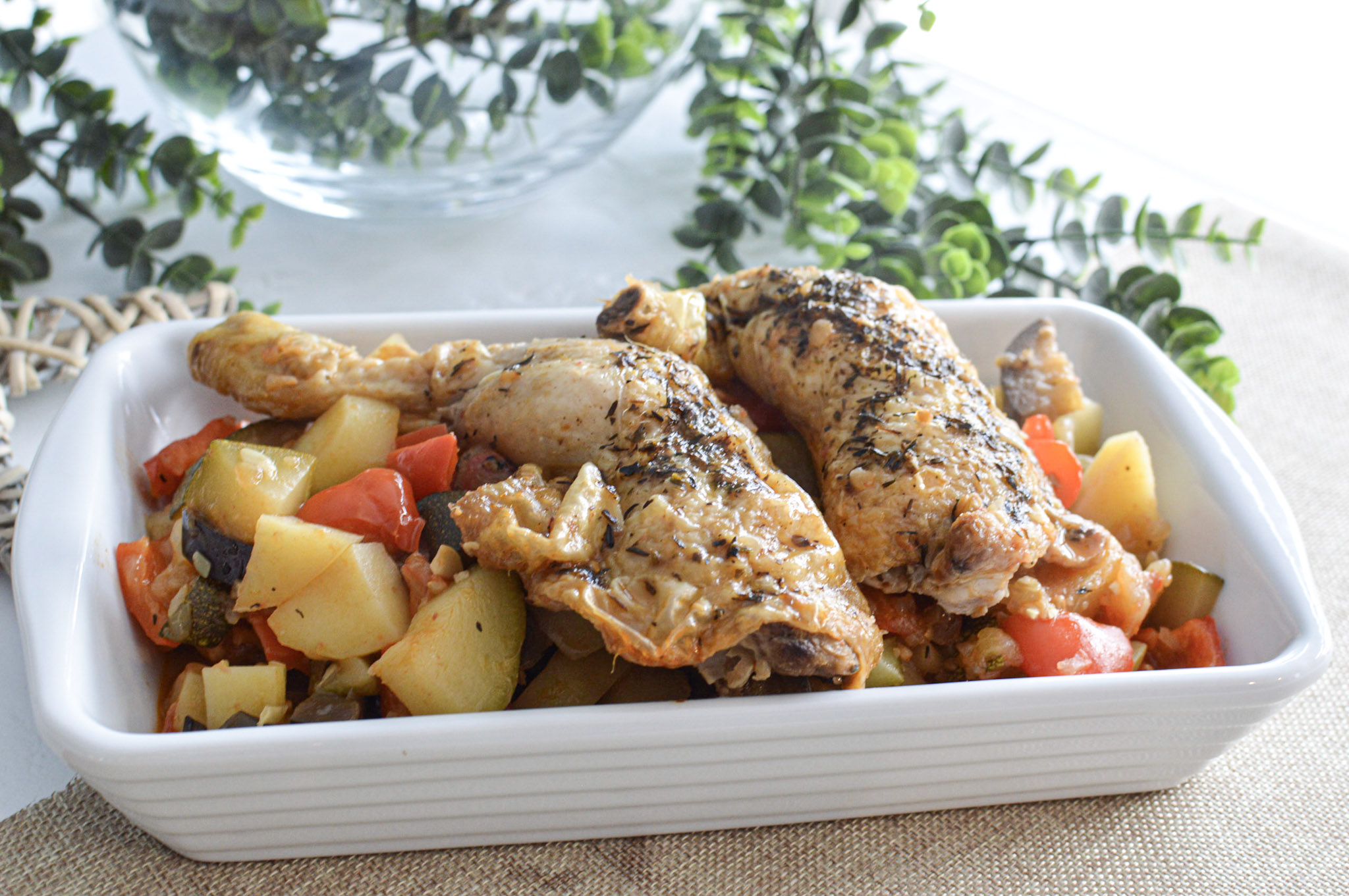 Cuisses De Poulet Et Ratatouille